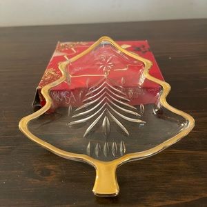 Mikasa | Holiday | Mikasa Christmas Tree Shaped 5 Inch Clear Glass Gold ...